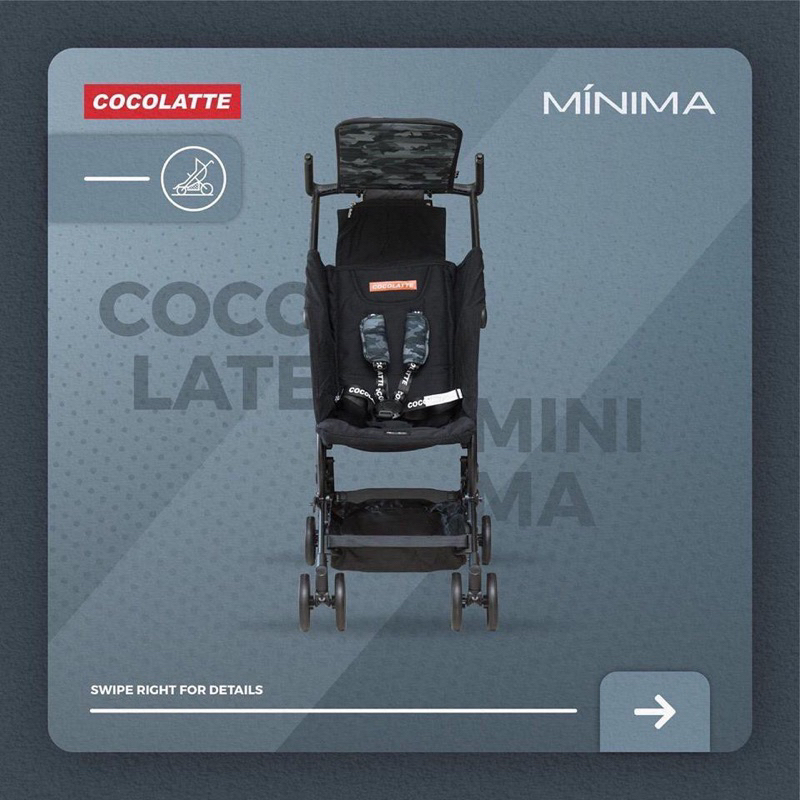 Jual Cocolatte Stroller Minima Cabin Size Camo Grey | Shopee Indonesia
