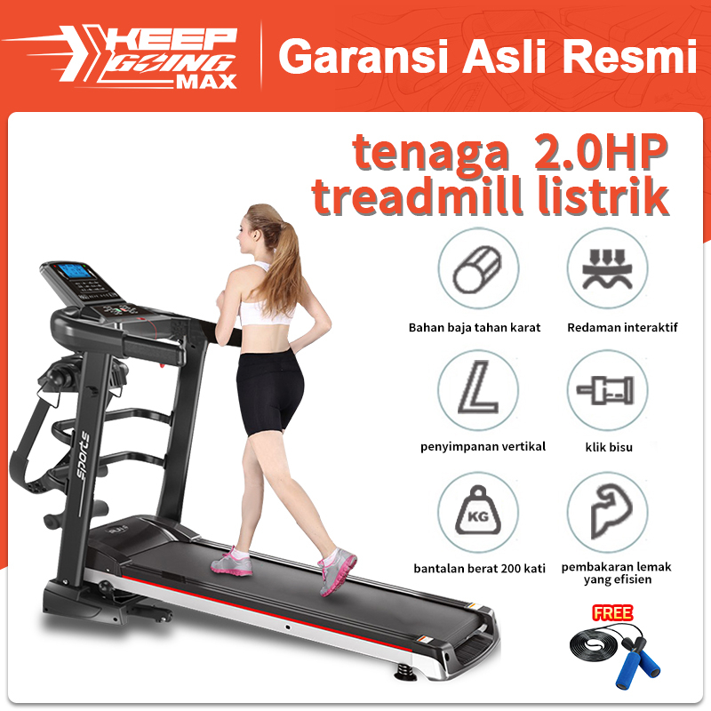 Jual Keep Going Max - Treadmill Elektrik Tredmill Listrik 2.0 Mesin Lari Olahraga Gym Fitness ...