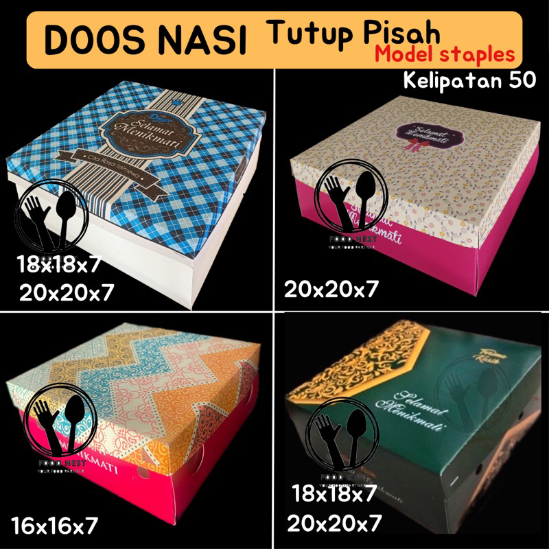 Jual [KELIPATAN 50 PC] dus nasi motif dus motif besek dus nasi 20x20 ...
