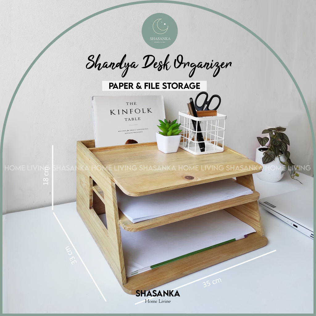 Jual file storage paper organizer aesthetic / rak majalah / penyimpanan ...
