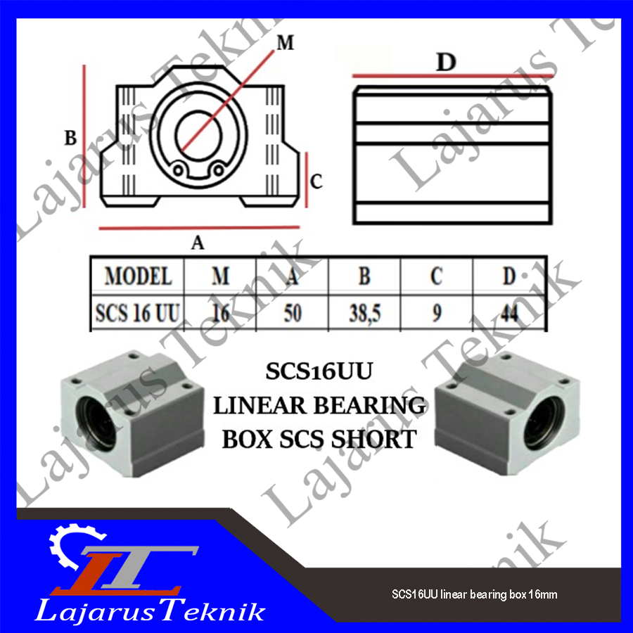 Jual SCS16UU / SCS 16 UU Linear Bearing Block SC 16mm | Shopee Indonesia