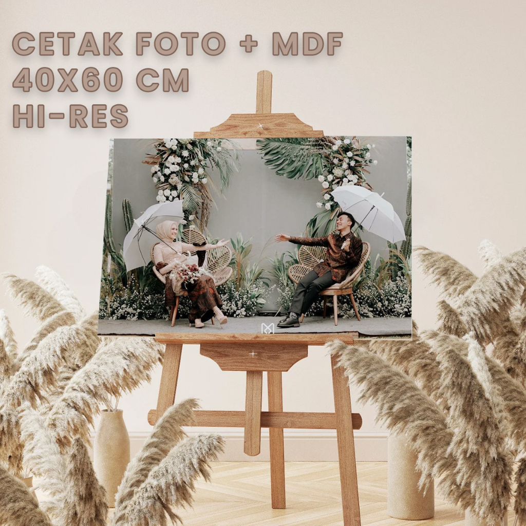 Jual (40x60) Cetak Foto + Kayu Hiasan Dinding Pernikahan / Gift / Cuci ...