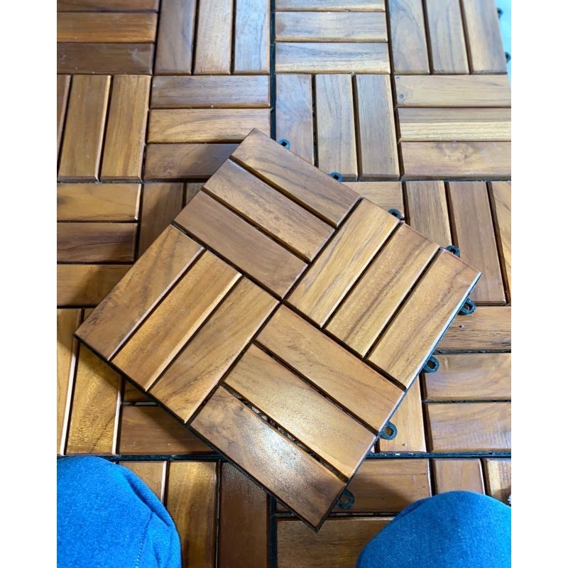 Jual LITE NEW Version _ LANTAI KAYU JATI / UBIN KAYU JATI Portable ...