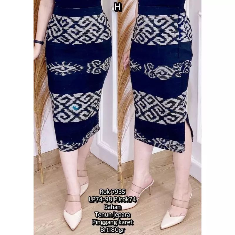 Jual ROK TENUN SPAN 7/8 , ROK KERJA WANITA PINGGANG KARET | Shopee Indonesia