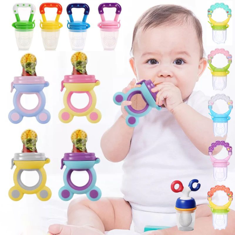 Jual Empeng Dot Isi Buah Bayi Teether Rattle Kerincingan Baby Fruit ...