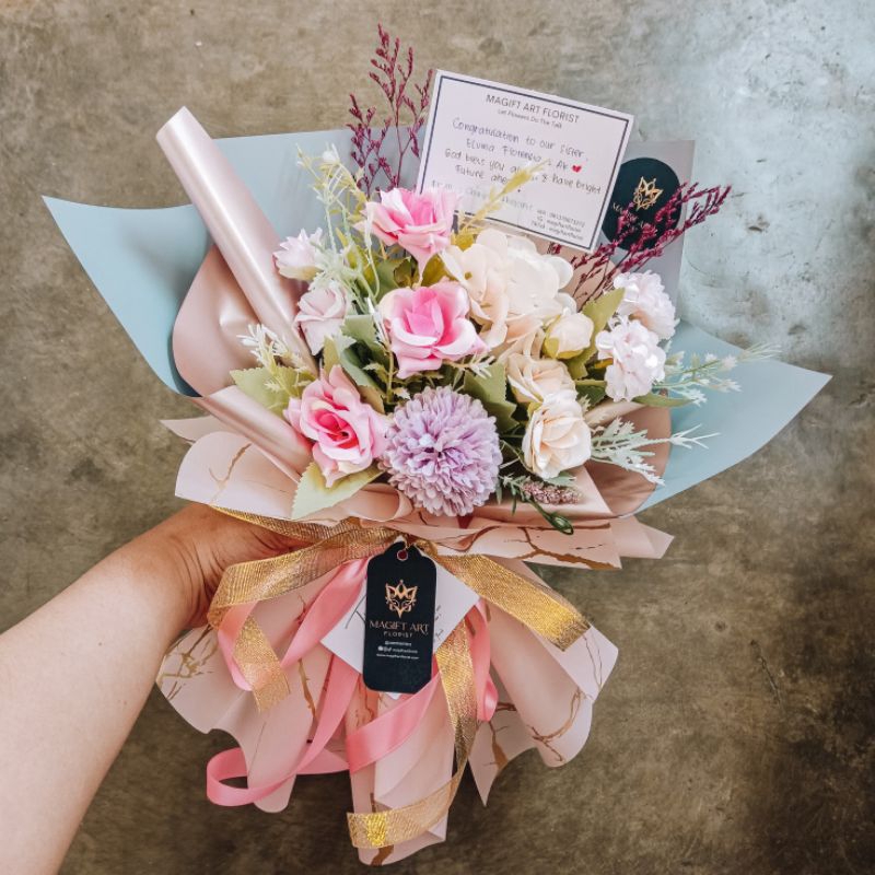 Jual PENGIRIMAN INSTANT - Buket Bunga Korean Style / Buket Bunga Custom Warna / Kado Cewek Murah ...