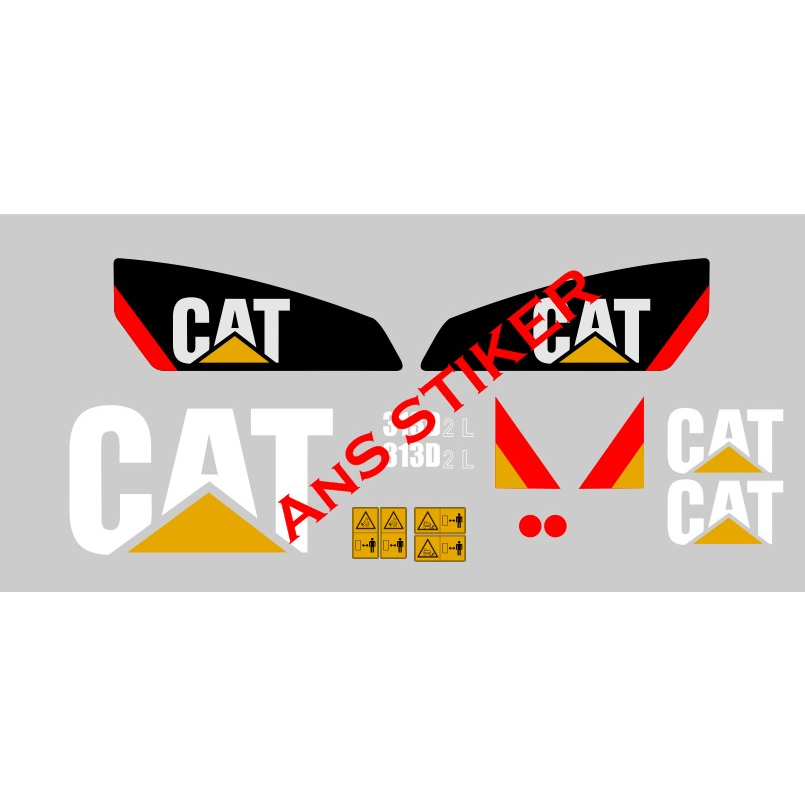 Jual Cutting Sticker Alat Berat Stiker Excavator Cat Caterpillar 313D2 ...