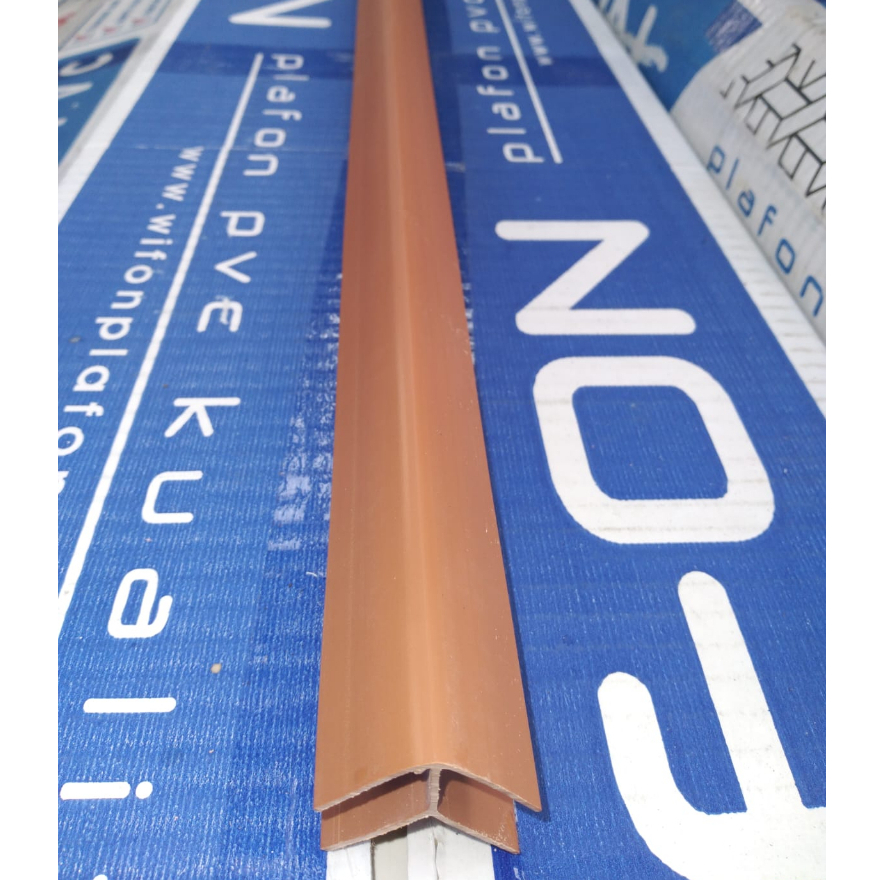 Jual Lis Siku Luar Coklat Plafon Pvc WL E1 | Shopee Indonesia