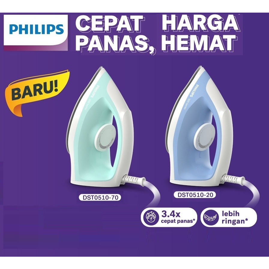 Jual PHILIPS Setrika Dry Iron DST0510 Setrika DST 0510 Garansi Resmi ...