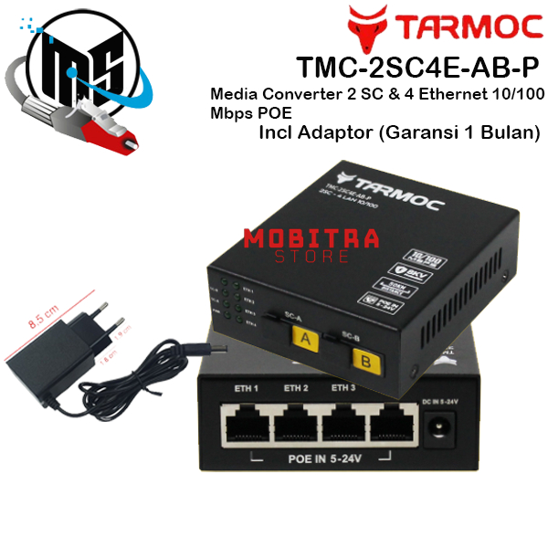 Jual Tarmoc TMC-2SC4E-AB-P | Media Converter Switch 2SC 4LAN / 2 SC 4 ...
