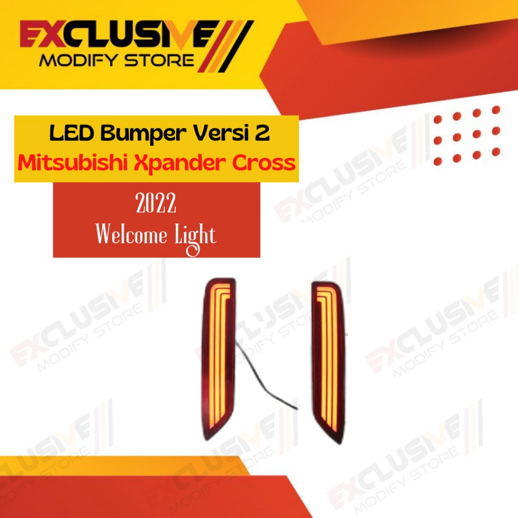 Jual LED BUMPER MITSUBISHI XPANDER CROSS WELCOME LIGHT RED VERSI 2 ...