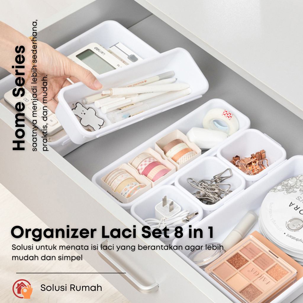 Jual Rak Sekat Laci Serbaguna Portable Tempat Penataan Meja Laci ...