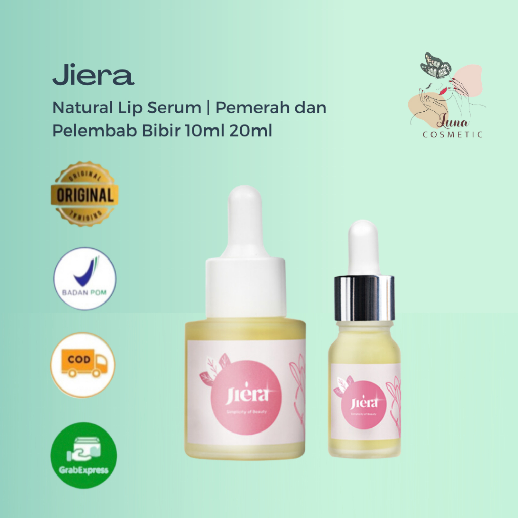 Jual JIERA Natural Lip Serum - Varian 10ml 20ml - Pelembab dan Pemerah ...
