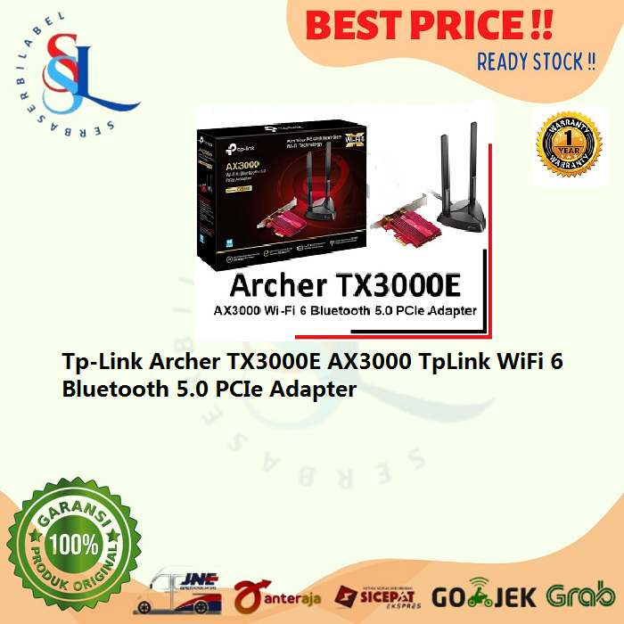 Jual Tp-Link Archer TX3000E AX3000 TpLink WiFi 6 Bluetooth 5.0 PCIe ...