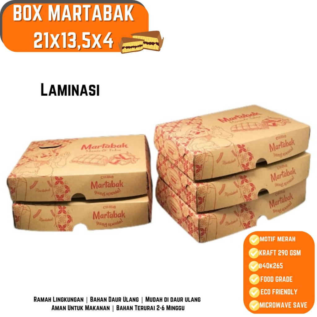 Jual Dus Martabak Laminasi / Kardus Martabak Motif / Box Dus Martabak ...