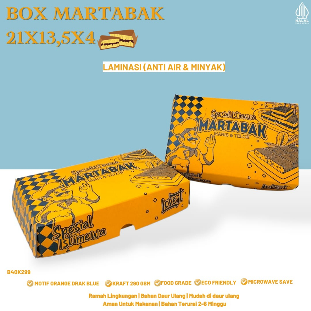 Jual Dus Martabak Laminasi Box Martabak (B40K299) | Shopee Indonesia