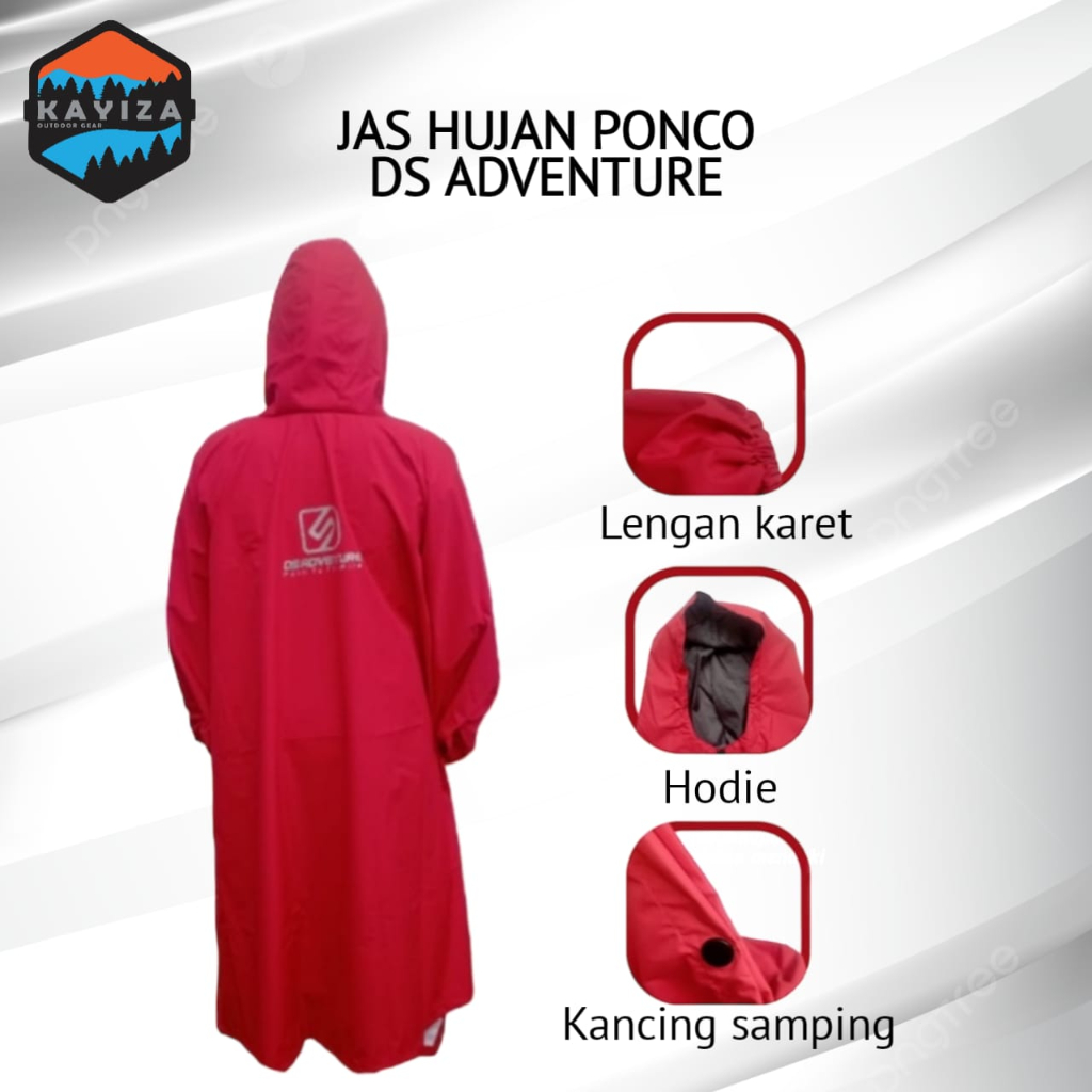 Jual Jas hujan ponco lengan ds adventure bahan taslan balon waterproof ... Jual Jas hujan ponco lengan ds adventure bahan taslan balon waterproof ...