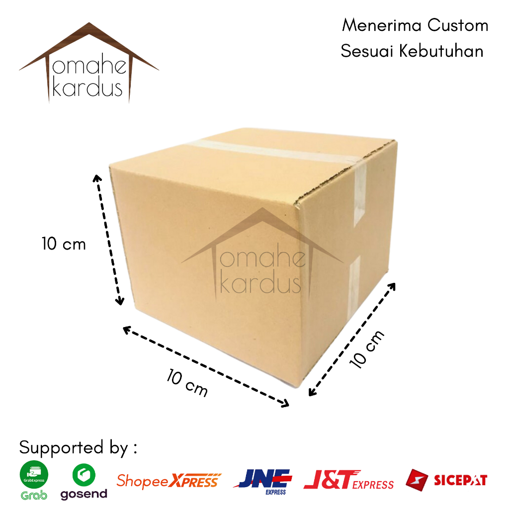 Jual kardus box polos baru uk 10x10x10 cm | Shopee Indonesia