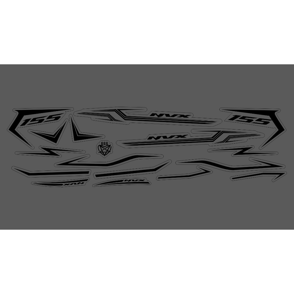 Jual STRIPING STICKER ALL NEW AEROX CONNECTED NVX 155 TRANSPARAN WHITE ...