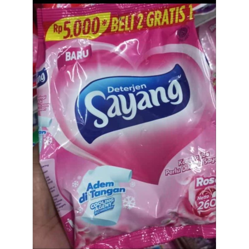 Jual Sayang detergent PROMO 220gr X 3pcs | Shopee Indonesia