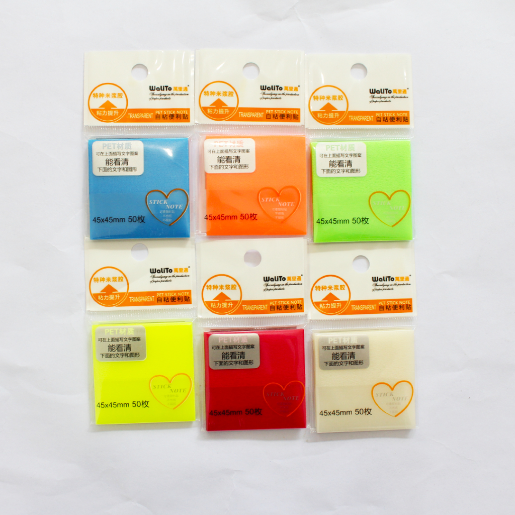 Jual WALITO - MEMO / STICKY NOTE / KERTAS TEMPEL TRANSPARAN WLT-8889A ...
