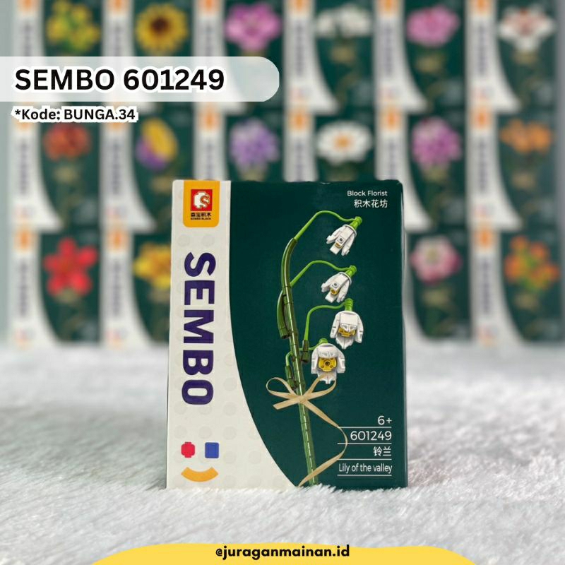 Jual SEMBO BLOCKS Flower White Series - Bricks Blocks bongkar susun ...