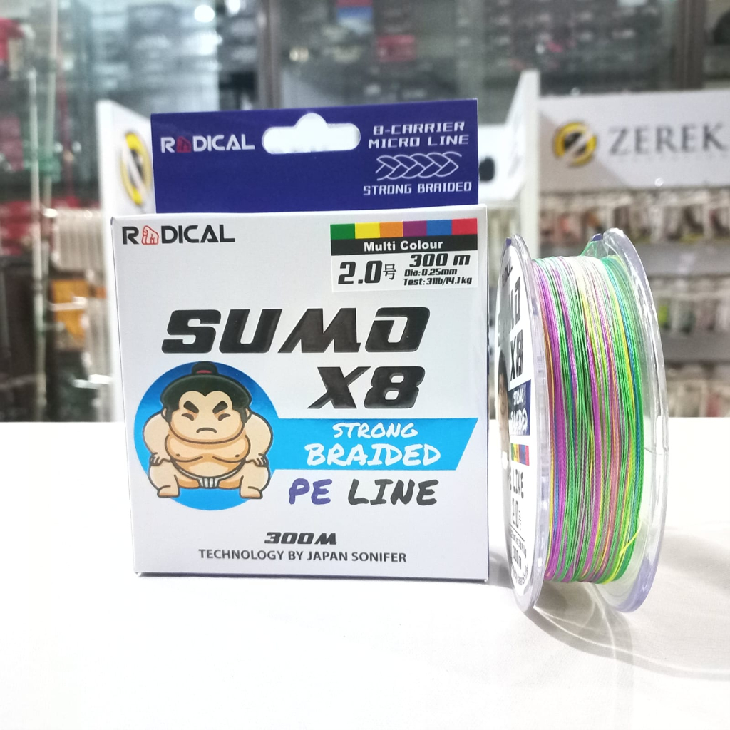 Jual Senar PE Radical SUMO X8- 300M Strong Braided | Shopee Indonesia