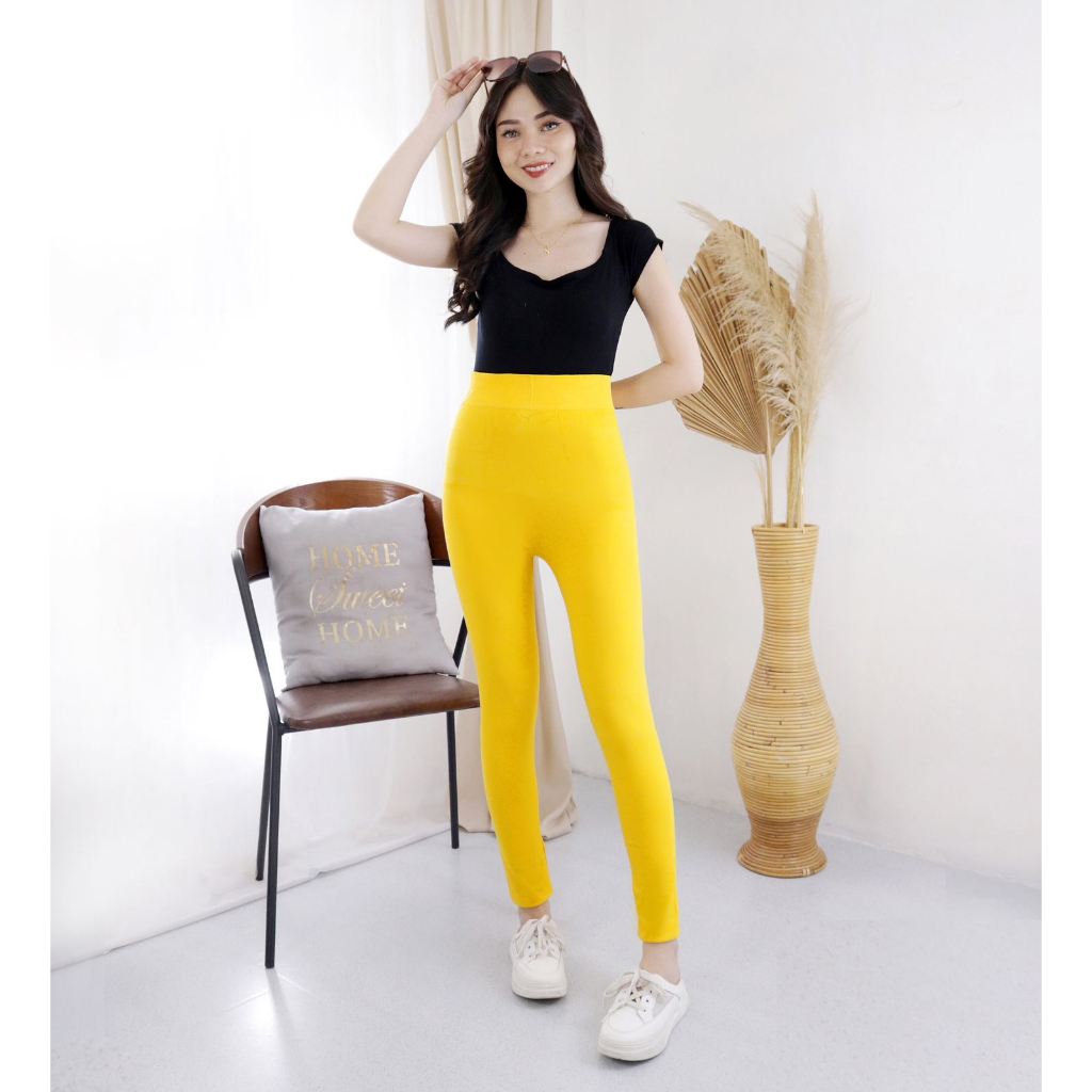 Jual CELANA LEGGING HIGHWAIST WANITA POLOS VARIAN WARNA / LEGING BASIC / LEJING HIGHWAIST FIT TO ...