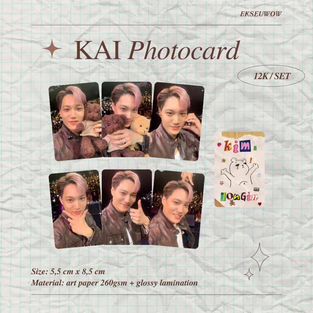 Jual [FANMADE] KAI EXO Bear Photocard | Shopee Indonesia