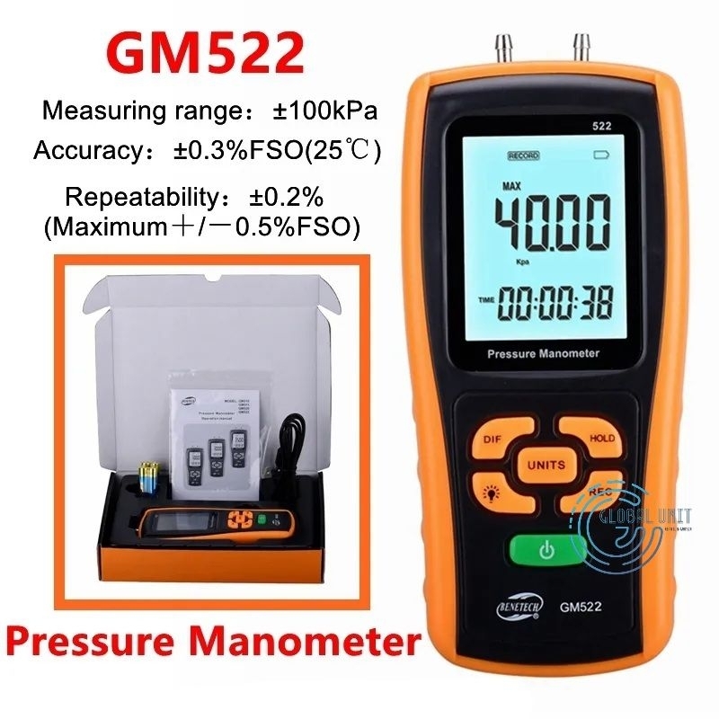 Jual Benetech GM522 Digital Air Pressure Meter Manometer Tester Alat ...