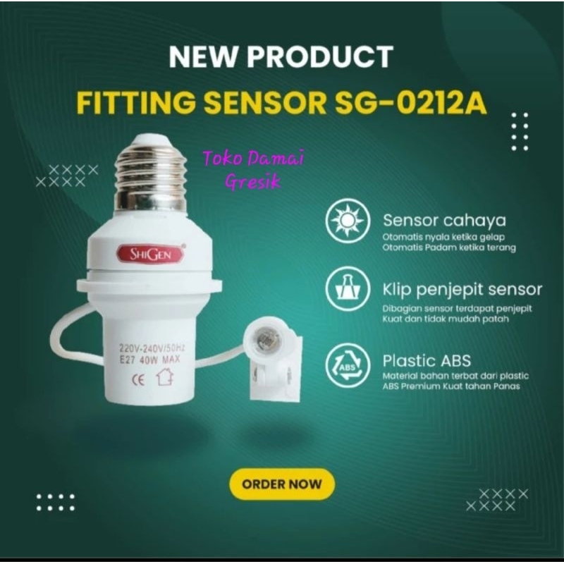 Jual Shigen Fitting fiting sensor cahaya matahari SG 0212A | Shopee Indonesia