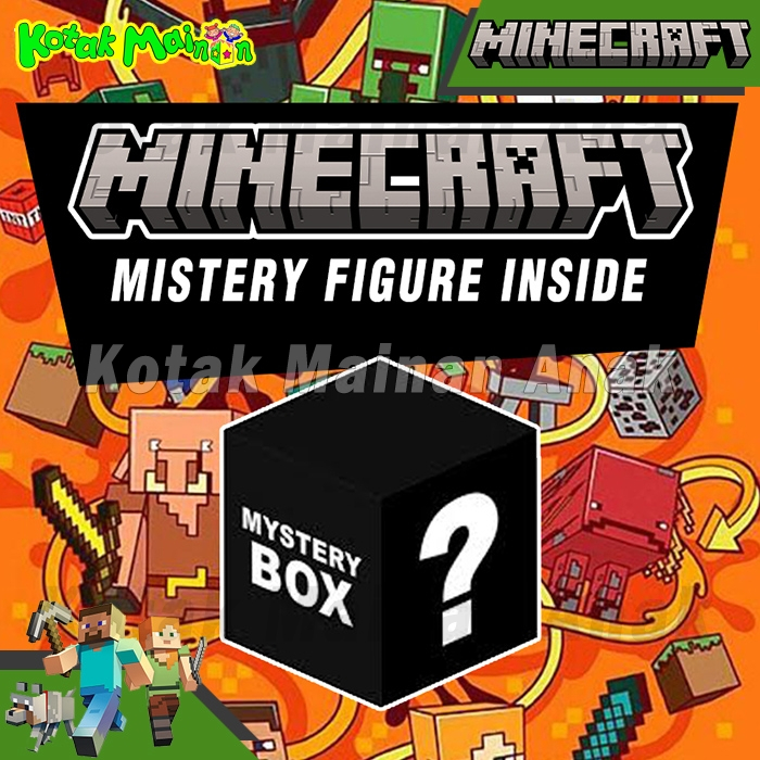 Jual Mainan Figure Mistery Minecraft Village Steve Chepper Alex ...