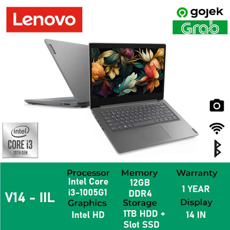 Jual Lenovo V14-IIL Laptop Murah Intel Core I3-1005G1 Ram 12gb Hdd 1tb 14" Inch Intel Hd - Iron ...