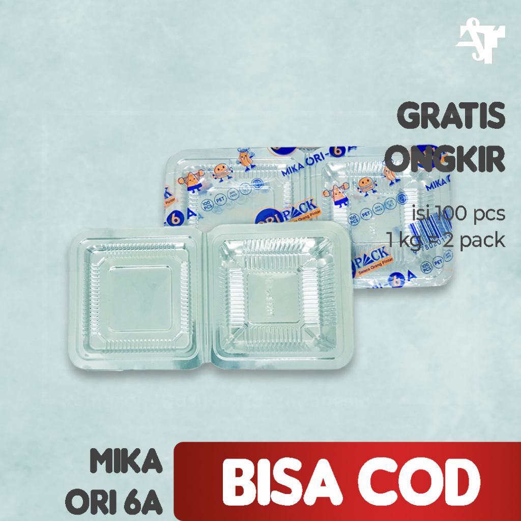 Jual Box Mika Kue Kecil Mini 6A Plastik Makanan Bening Kemasan Murah ...