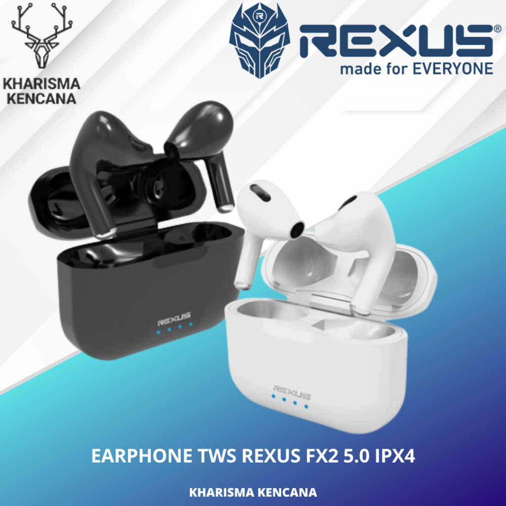 Jual EARPHONE TWS REXUS FX2 5.0 IPX4 | Shopee Indonesia