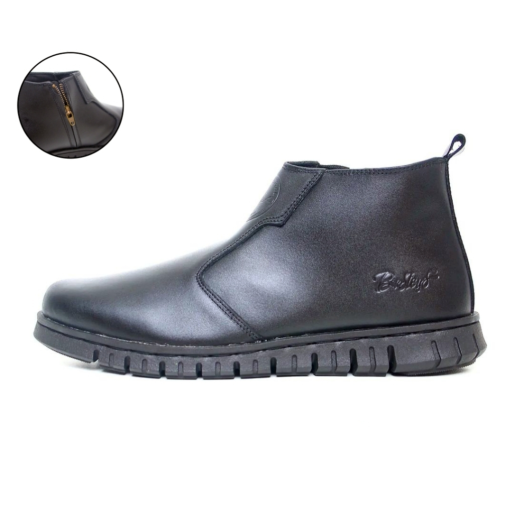 Jual Sepatu Boots Pria Kulit Zipper Resleting Pull Up Leather BRADLEYS ...