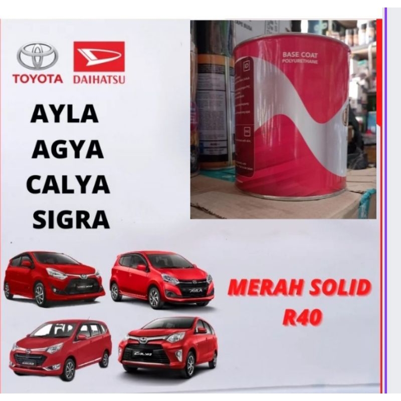 Jual Cat Duco Toyota Red R40 Cat Mobil Ayla/Agya/Calya/Sigra Cat Oplos ...