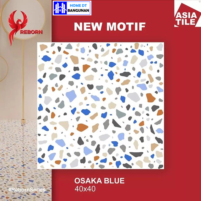 Jual Keramik Lantai Asia Osaka blue 40x40 cm | Shopee Indonesia