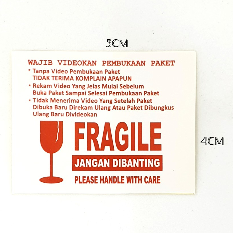 Jual Stiker Unboxing Fragile 4cmx5cm | Shopee Indonesia