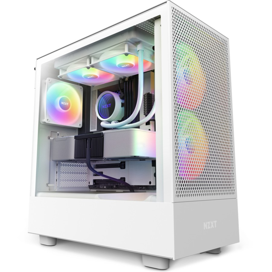 Jual NZXT H5 FLOW RGB MATTE WHITE MID TOWER PC CASE CASING GAMING ...