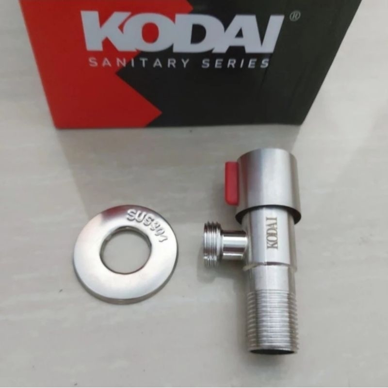 Jual KODAI Stop kran SINGLE STAINLESS SUS 304 Minimalis Shower kloset ...
