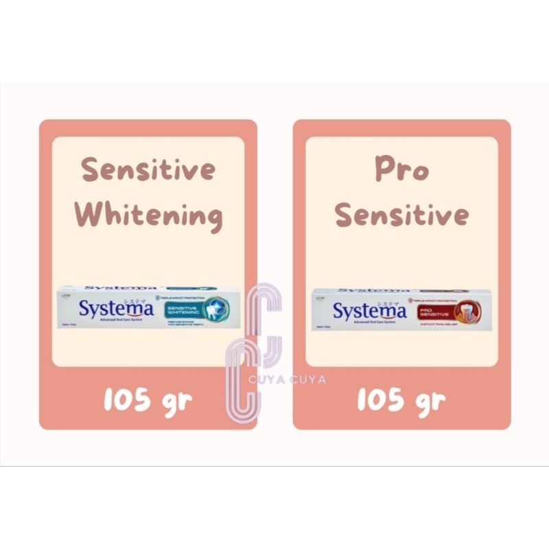 Jual systema pasta gigi odol 105gr 105 gr sensitive whitening pro ...