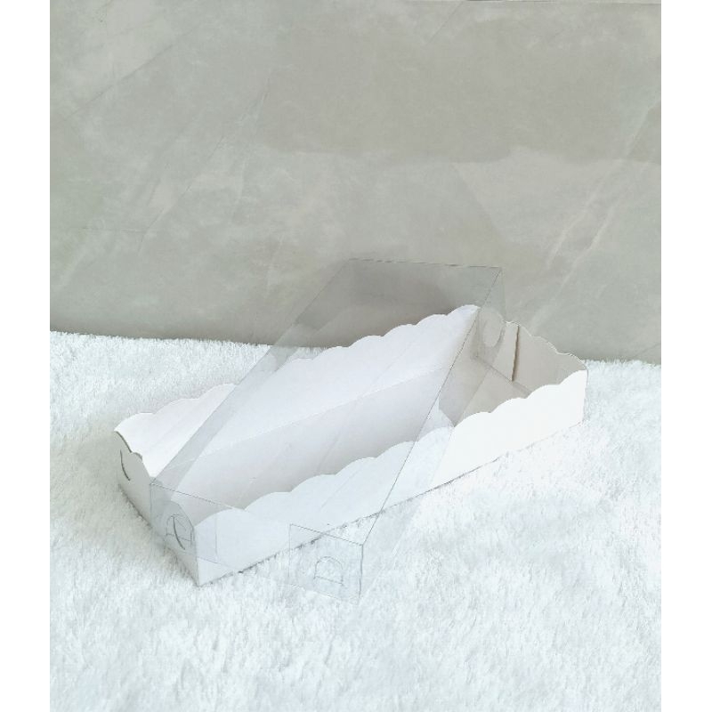 Jual BOX MIKA PUTIH - DUS BOLU - KOTAK PUDDING 31x12x5 (ISI : 10 PCS ...