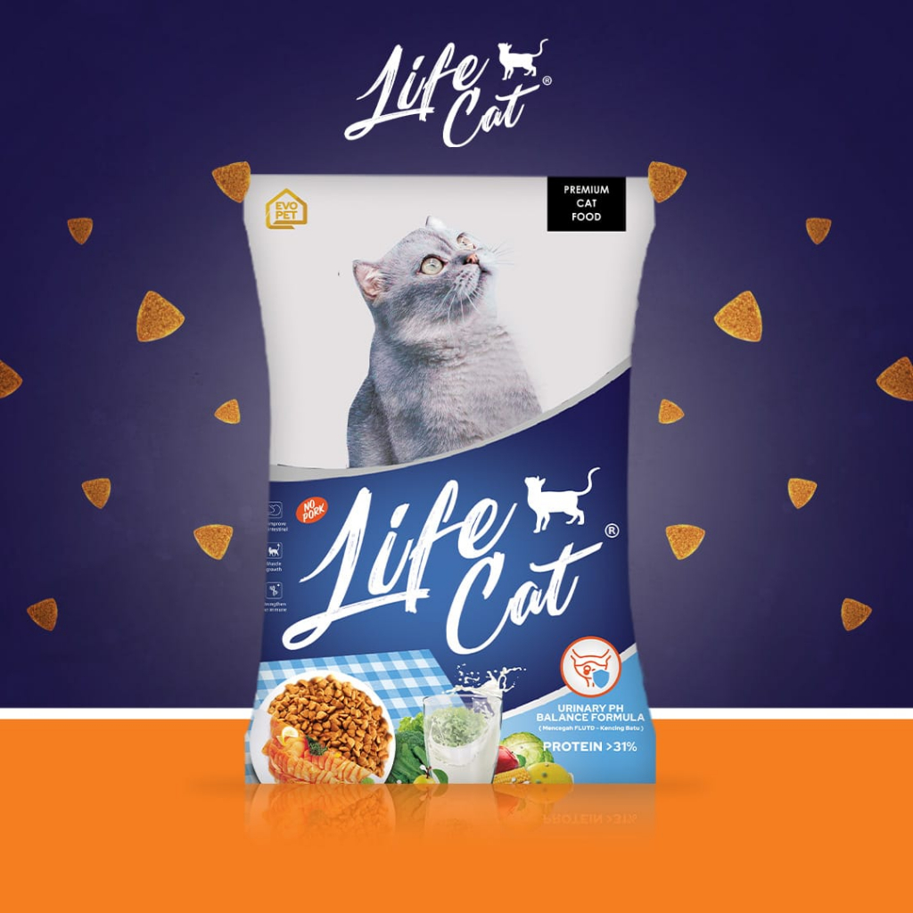 Jual GRAB/GO-JEK Makanan Kucing Life Cat Dry Food Kemasan 20KG | Shopee ...
