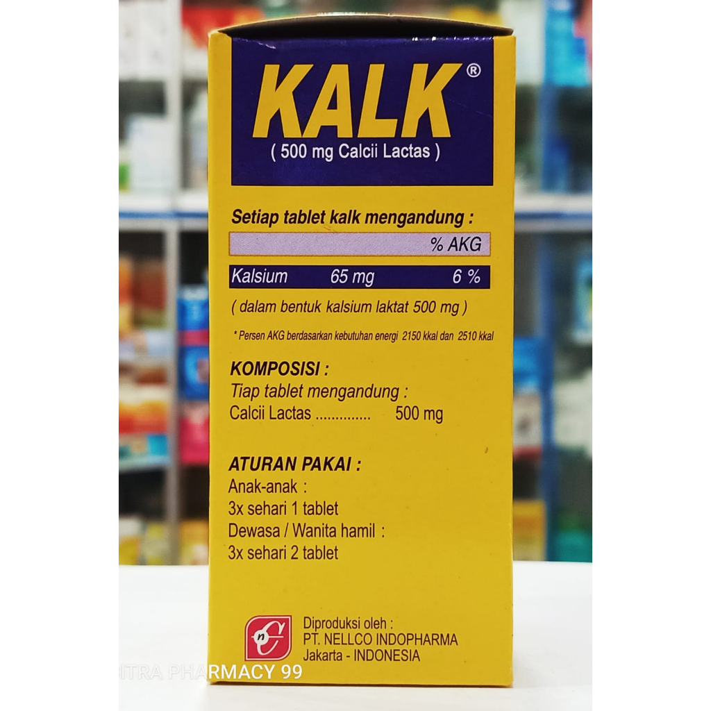 Jual Nellco Kalk 𝐈𝐒𝐈 𝟏𝟎𝟎 𝐓𝐀𝐁𝐋𝐄𝐓 - Suplemen Kalsium Untuk Tulang dan ...