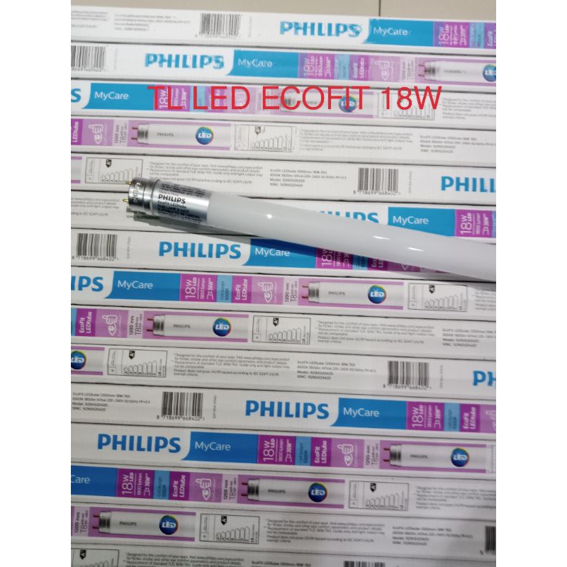 Jual Philips Lampu TL Led T8 Tube Ecofit 16W/18W Philips Cool Day Light (putih)120 Cm | Shopee ...