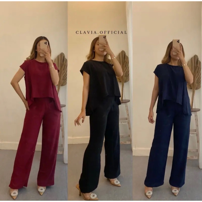 Jual CLAVIA - STELA SET (Atasan + Bawahan) | Shopee Indonesia