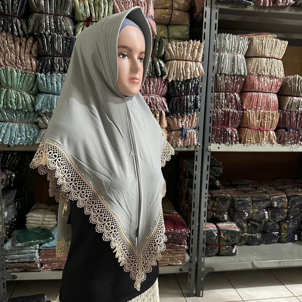 Jual Jilbab Instan Premium Hijab Mirza Mix Renda Ori Zain Collection ...