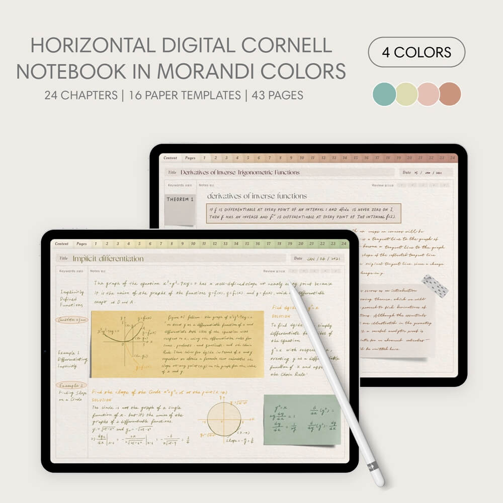Jual Morandi Digital Notebook BuJo Journal Note taking Study Project ...