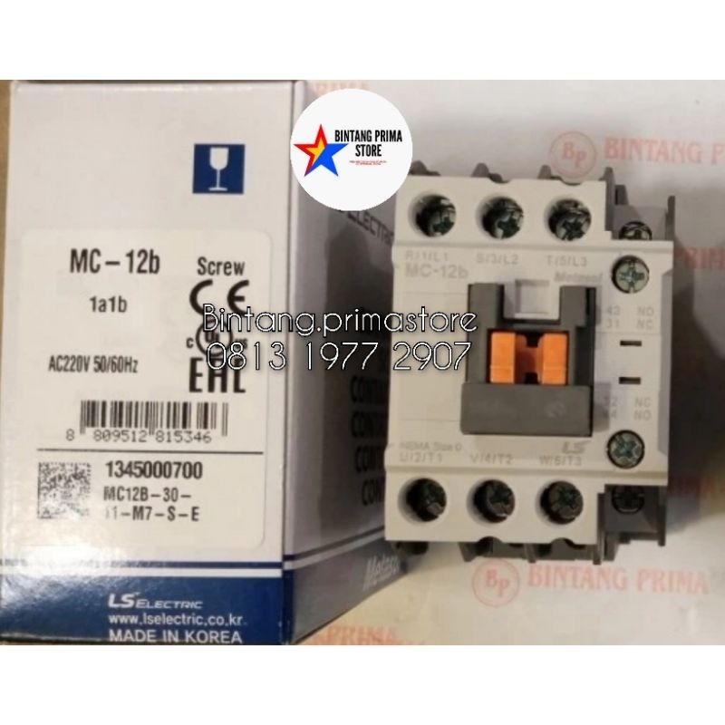 Jual Kontaktor / Contactor Metasol MC-12B 3P 22AF 220V AC LS Electric ...
